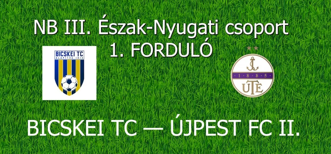 Nézd élőben! BICSKEI TC - ÚJPEST FC II. - NB1, NB2, NB3 FOCI